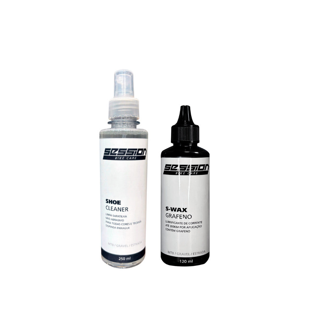 Kit Shoe Cleaner 250ml + S-wax Grafeno 120ml